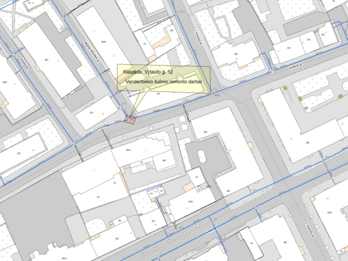 Eismo apribojimai šalia Vytauto g. 12