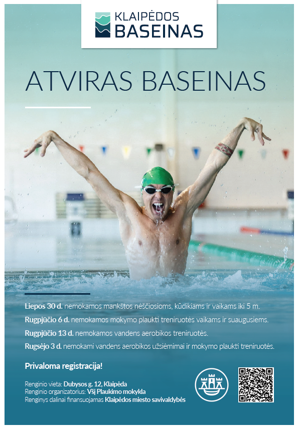 Renginių ciklas „Atviras Baseinas“ | Klaipėdos miesto savivaldybė