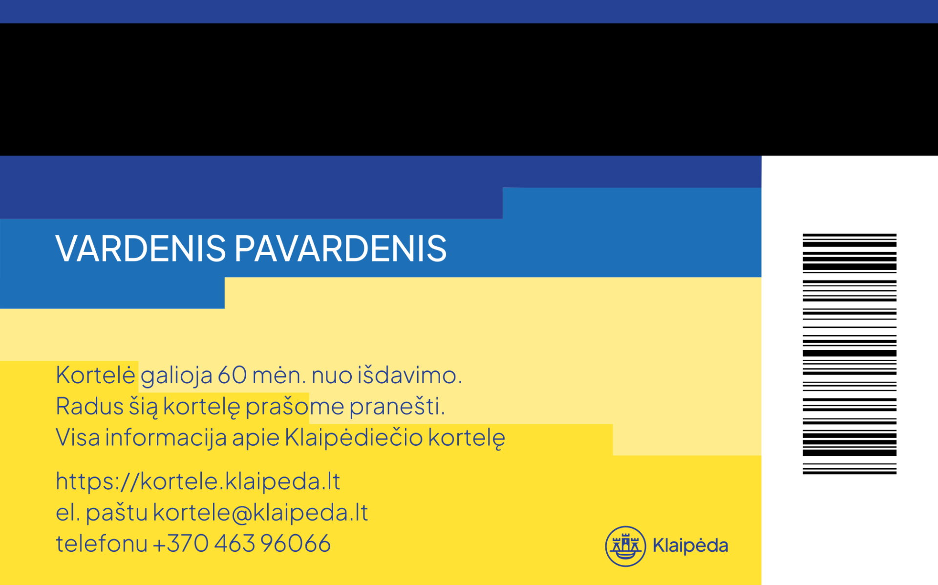 Jau galima užsisakyti Klaipėdiečio kortelę